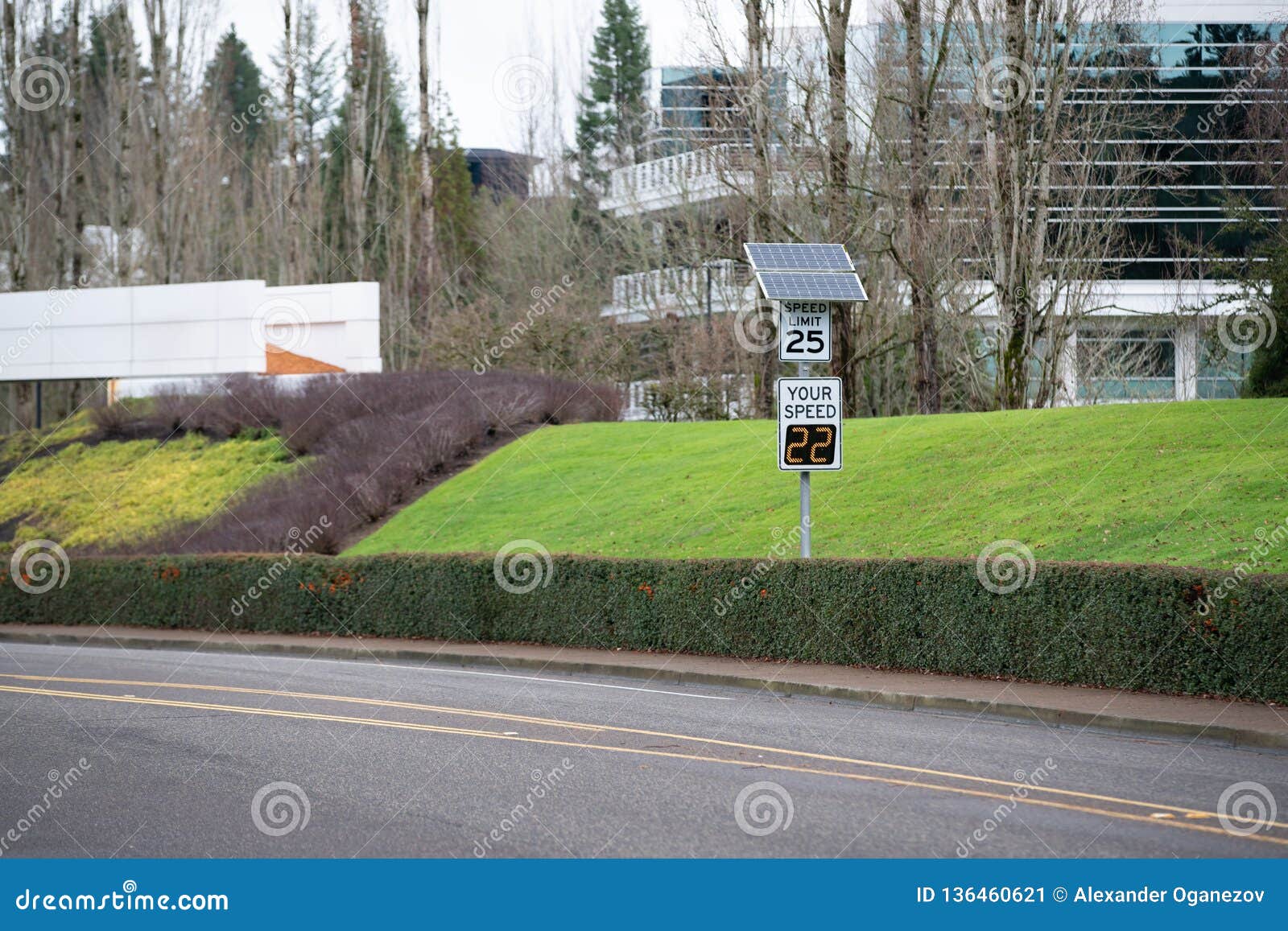 Speed sign with a radar stock image. Image of outdoor - 136460621