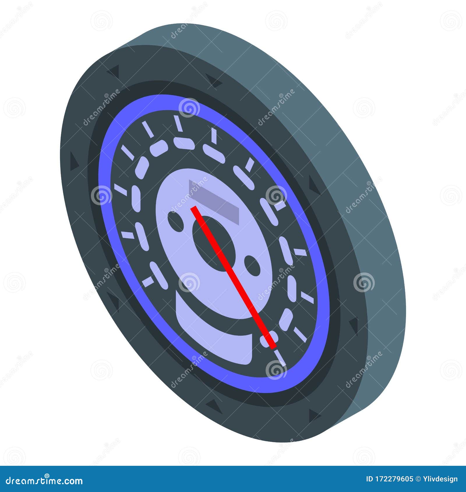 Mile Kilometer Hours Icon In Blue Neon Style.. Elements Of Time ...