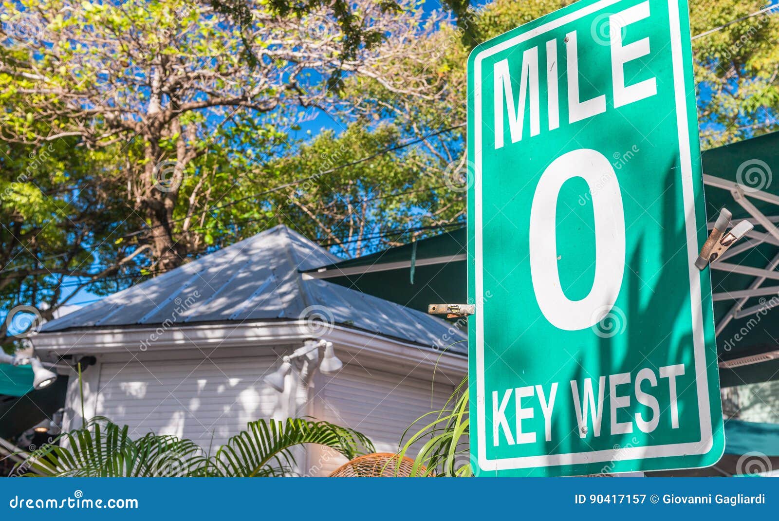 Mile Zero Street Sign in Key West, FL Stock Image - Image of united ...