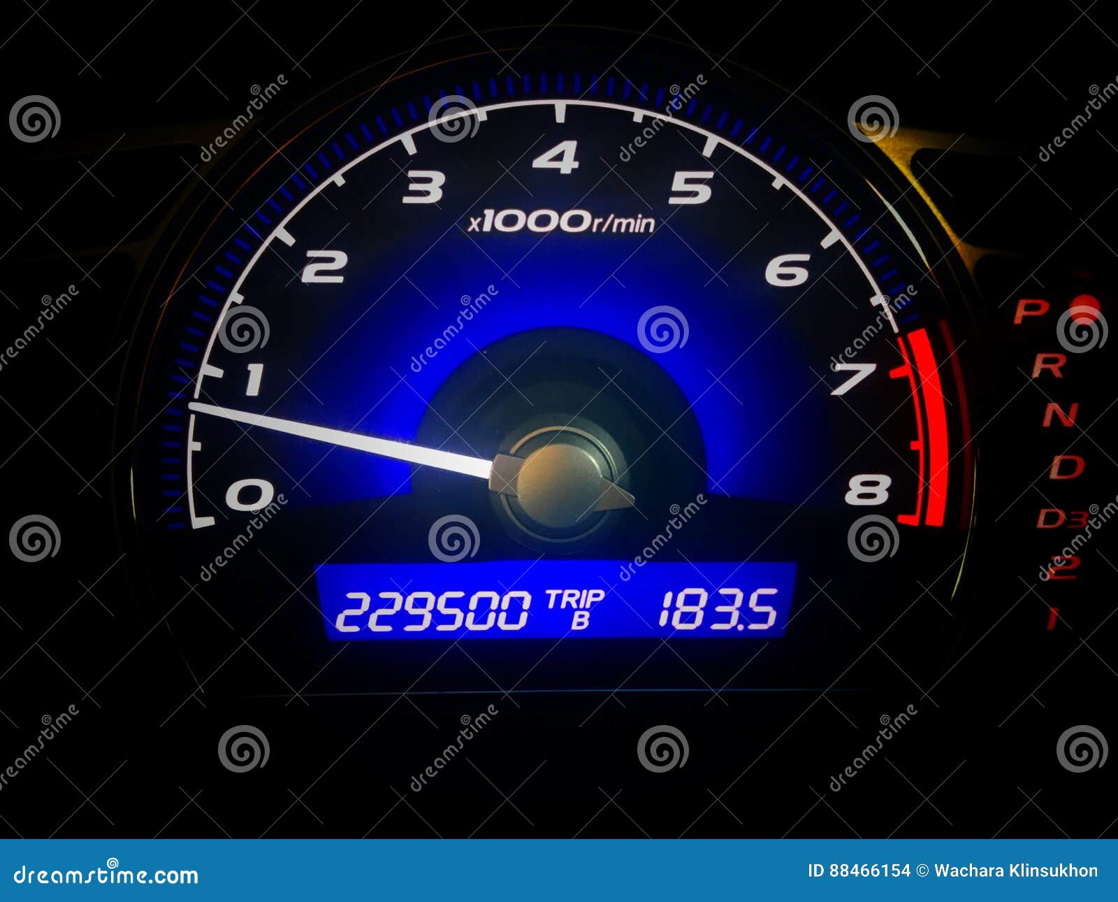 Mileage Control Display of the Speed Car Stock Photo - Image of display ...