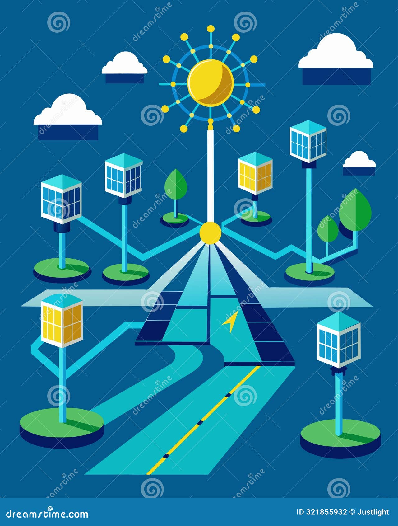 Miles of Interconnected Solar Roadways Creating a Giant Sustainable ...