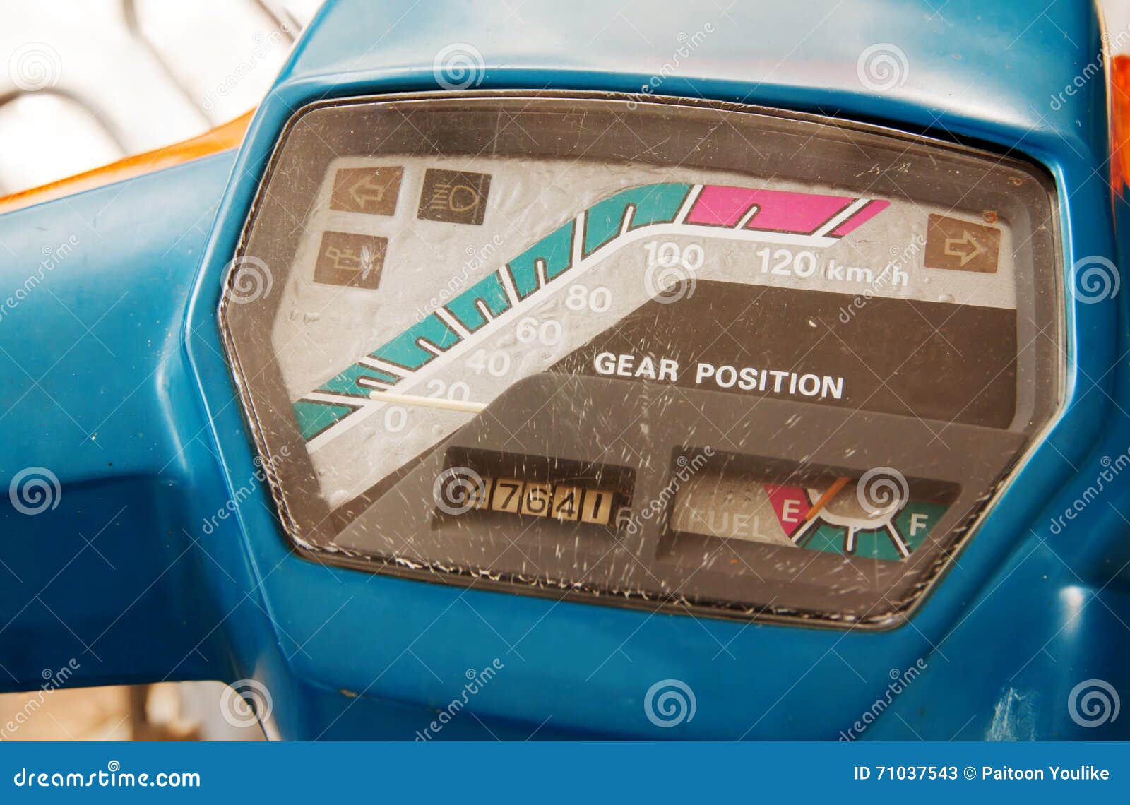 Miles Speedometer on Motorcycle Stock Image - Image of mechanic ...