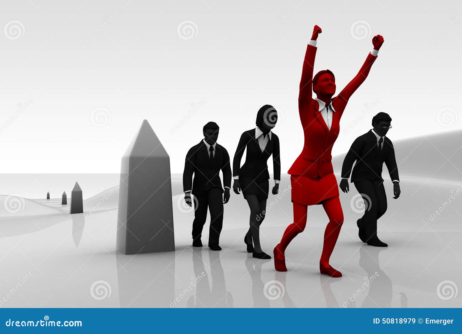 Milestone achieved by team stock illustration. Illustration of ...