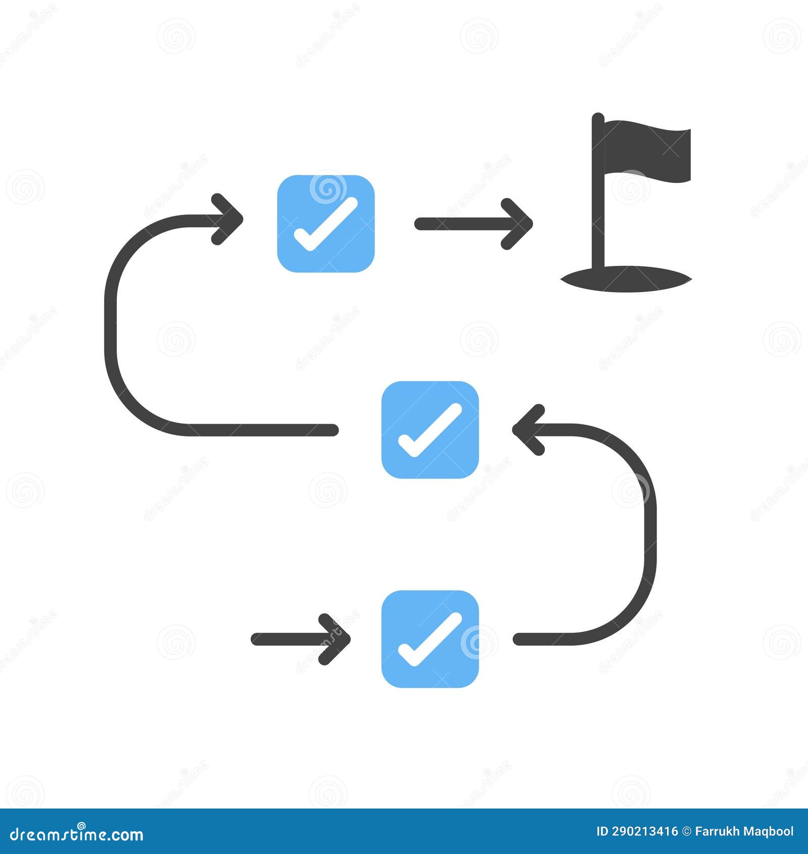 Milestone Icon Image. stock vector. Illustration of award - 290213416