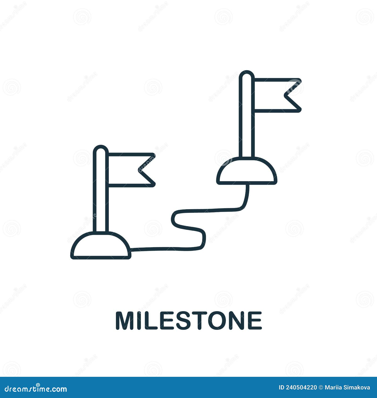 Milestone Icon. Line Element from Project Development Collection ...