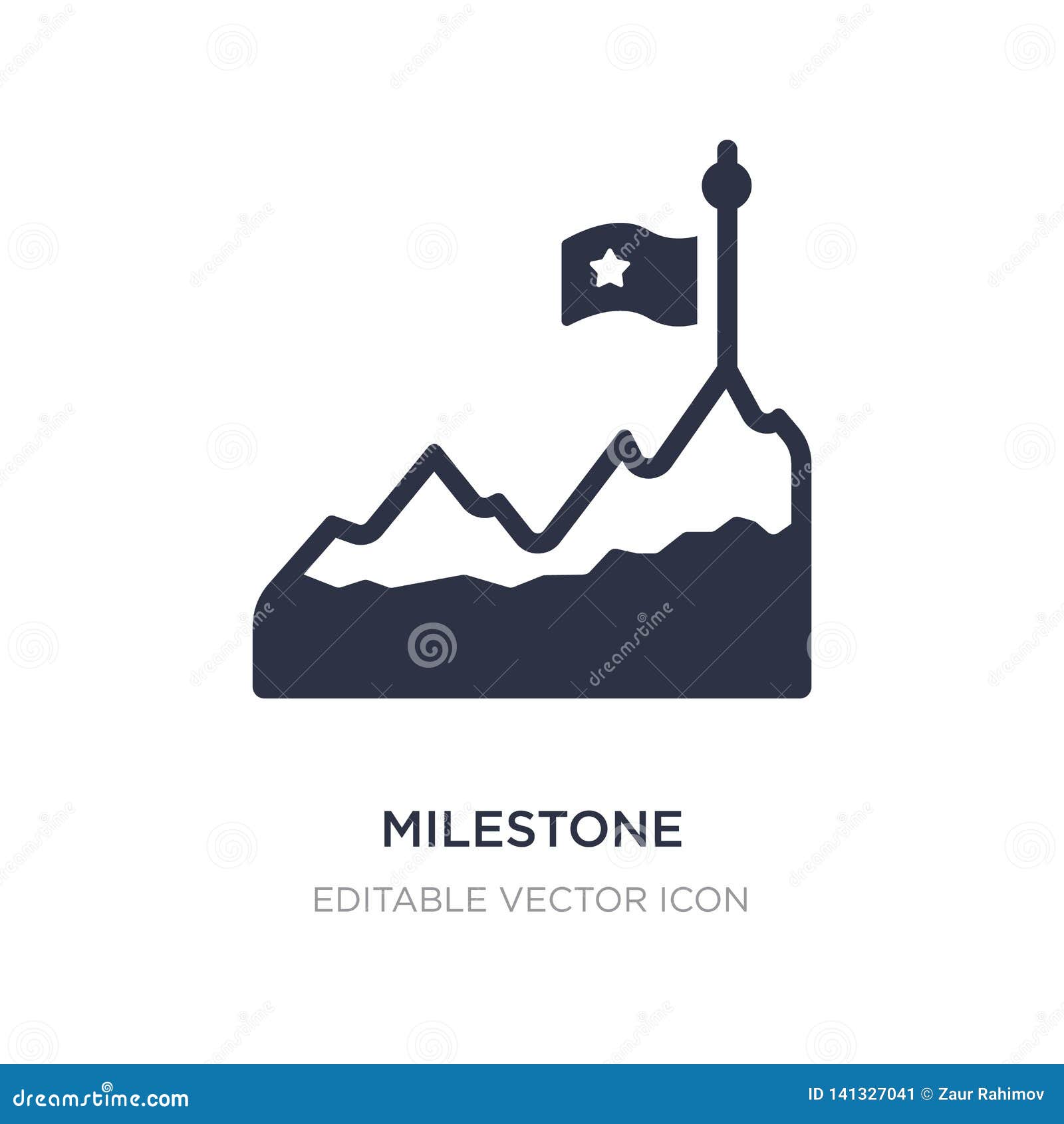 Milestone Icon on White Background. Simple Element Illustration from ...