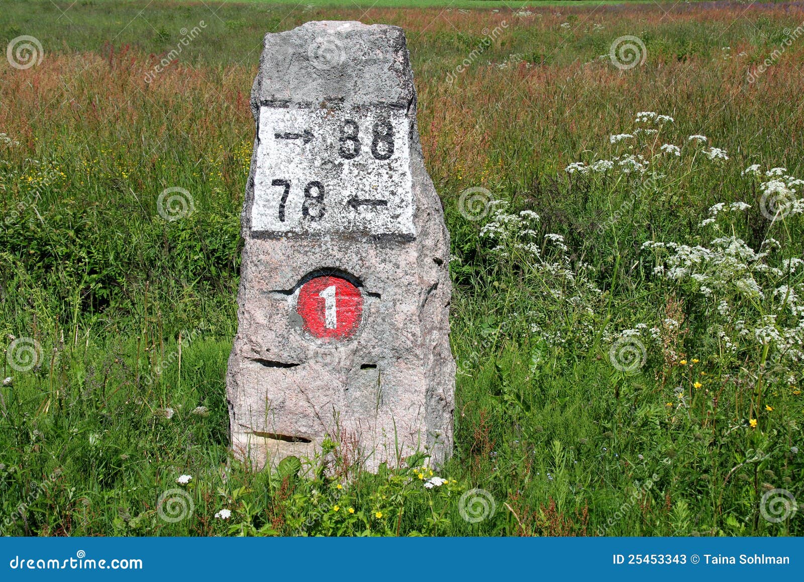 Milestone On The Road Royalty-Free Stock Photo | CartoonDealer.com ...