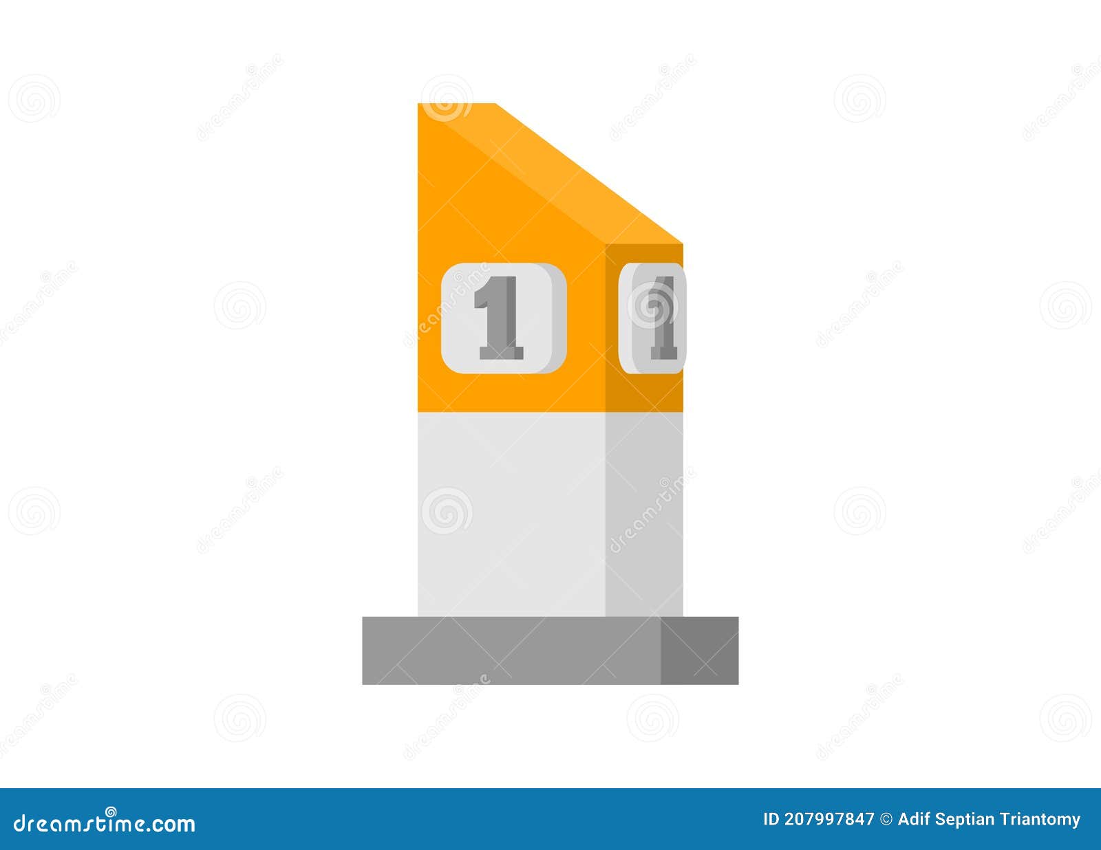 Milestone Sign. Simple Flat Illustration Stock Vector - Illustration of ...