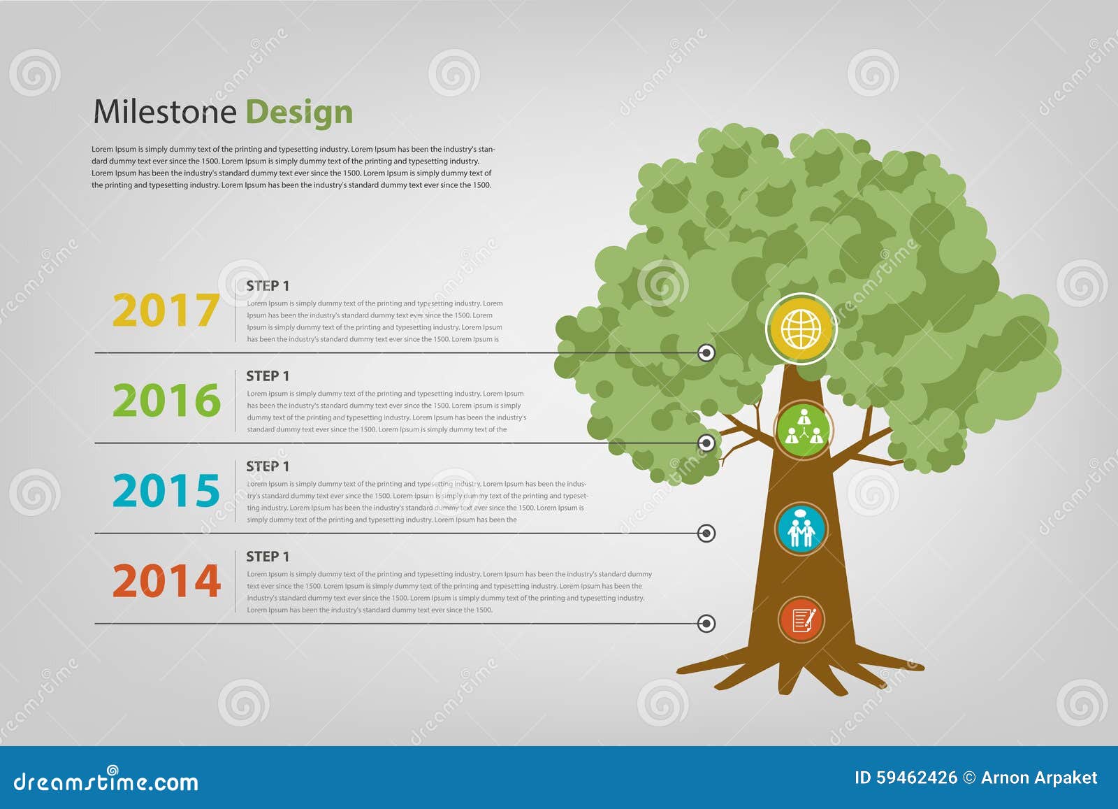 Milestone and Timeline Infographic Vector Eps10 Stock Vector ...