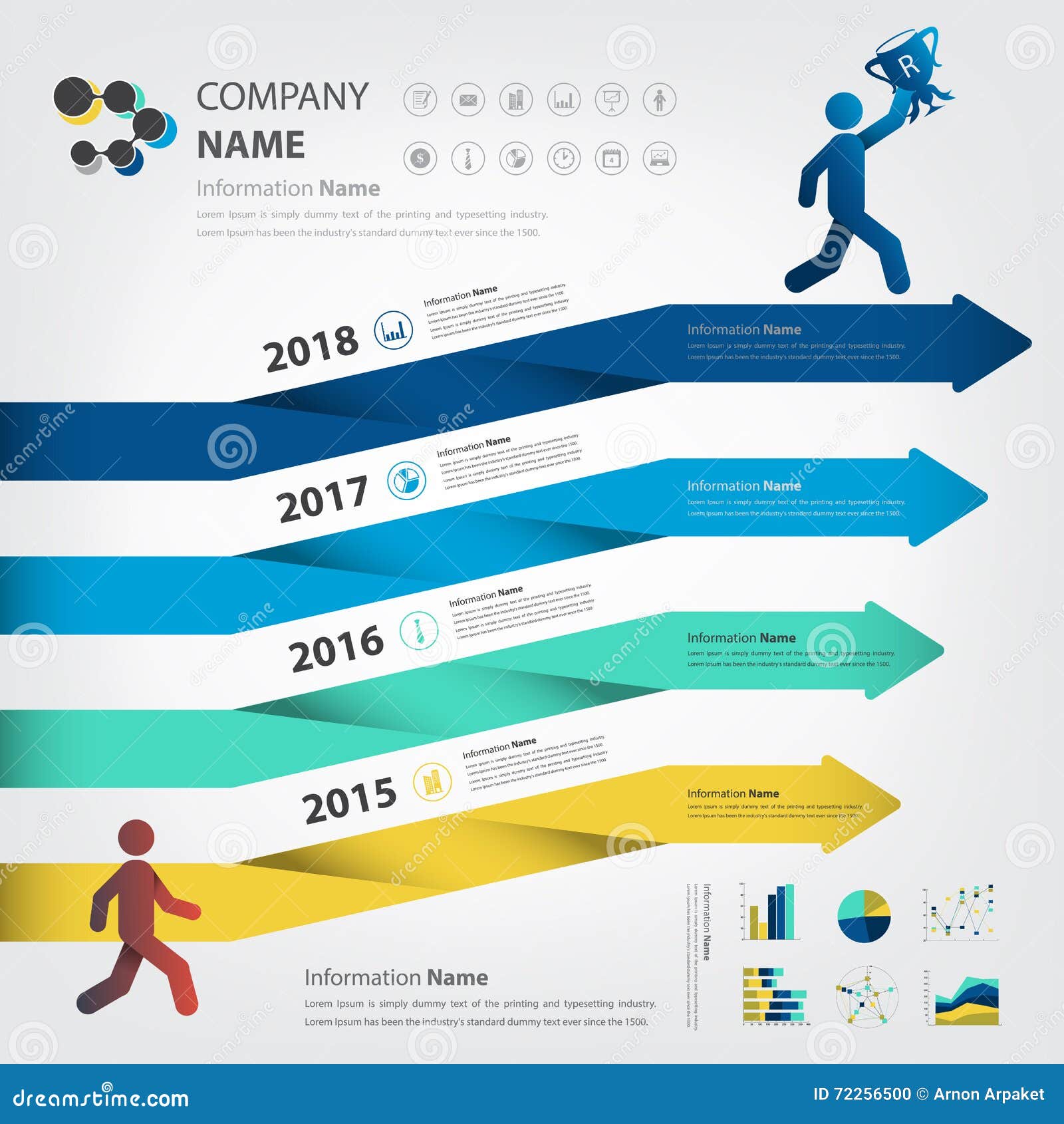 Milestone and Timeline for Presentation and Report Stock Vector ...