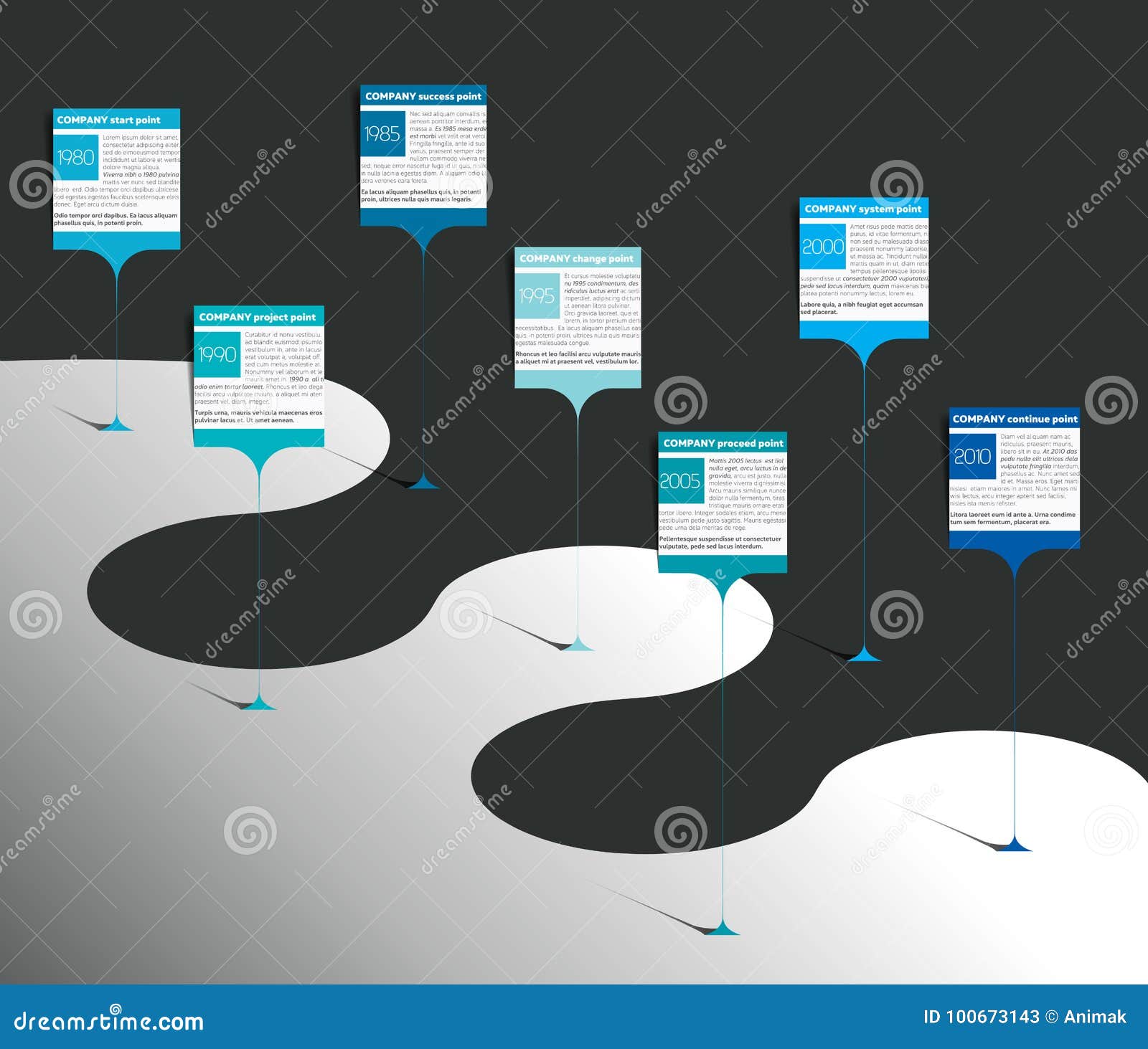 Milestone, Timeline, Step by Step Template, Infographic. Stock Vector ...