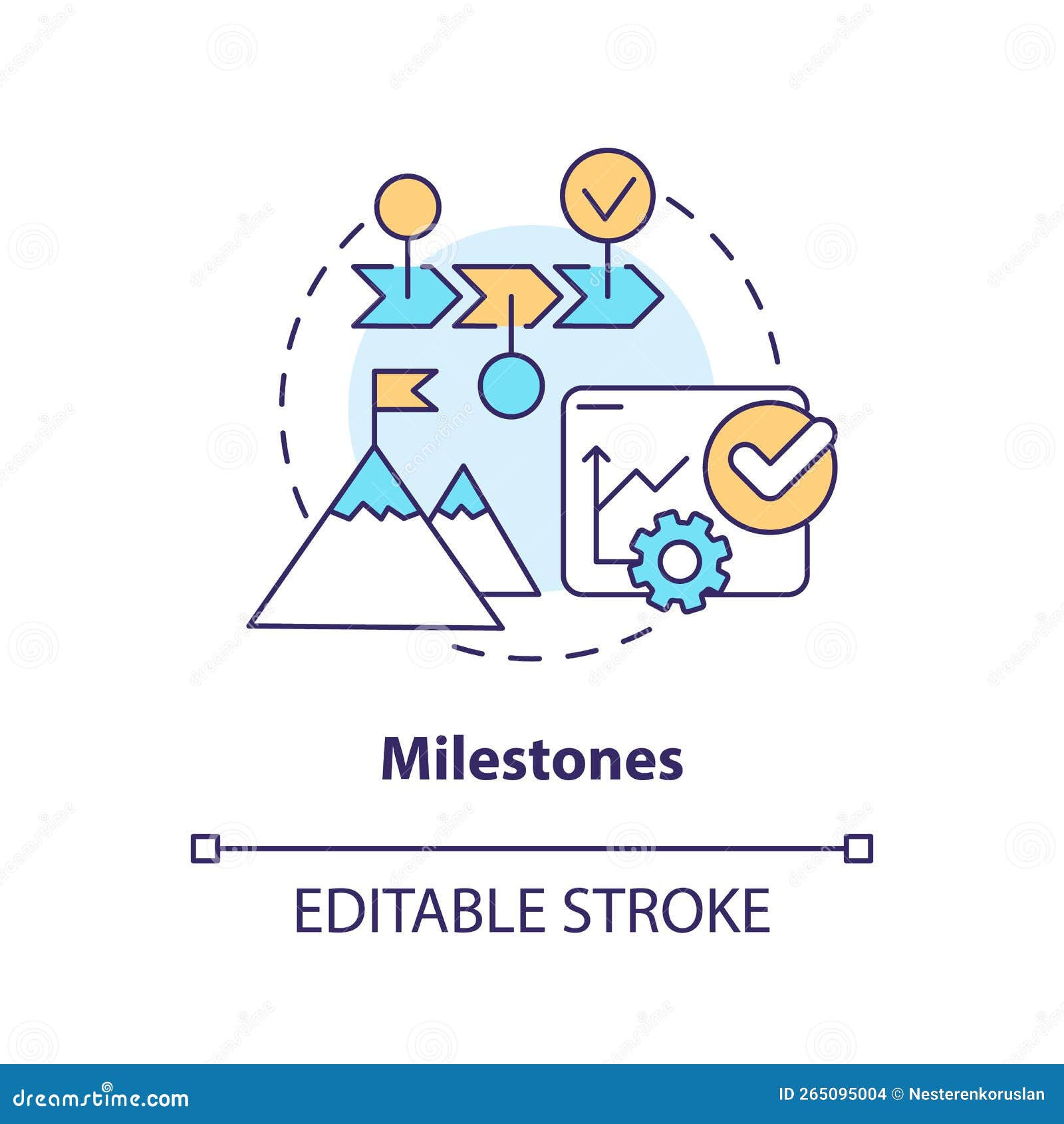 Milestones concept icon stock vector. Illustration of agenda - 265095004