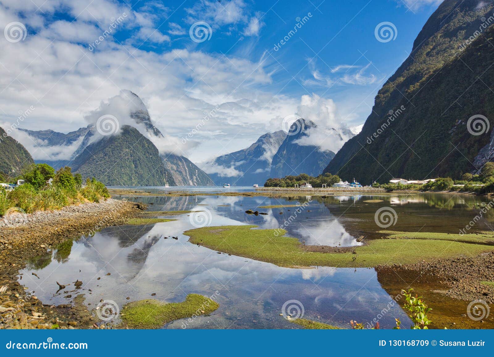 Milford Sound imagen de archivo. Imagen de previamente - 130168709