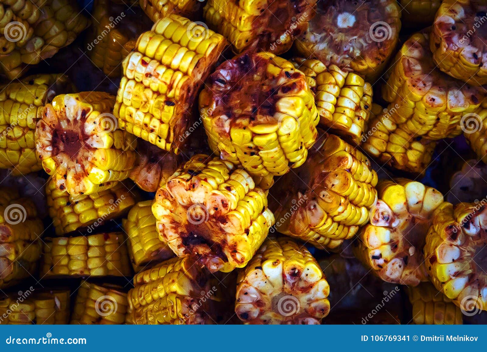Milho Fritado Milho Grelhado BBQ Com Milho Imagem de Stock - Imagem de ...