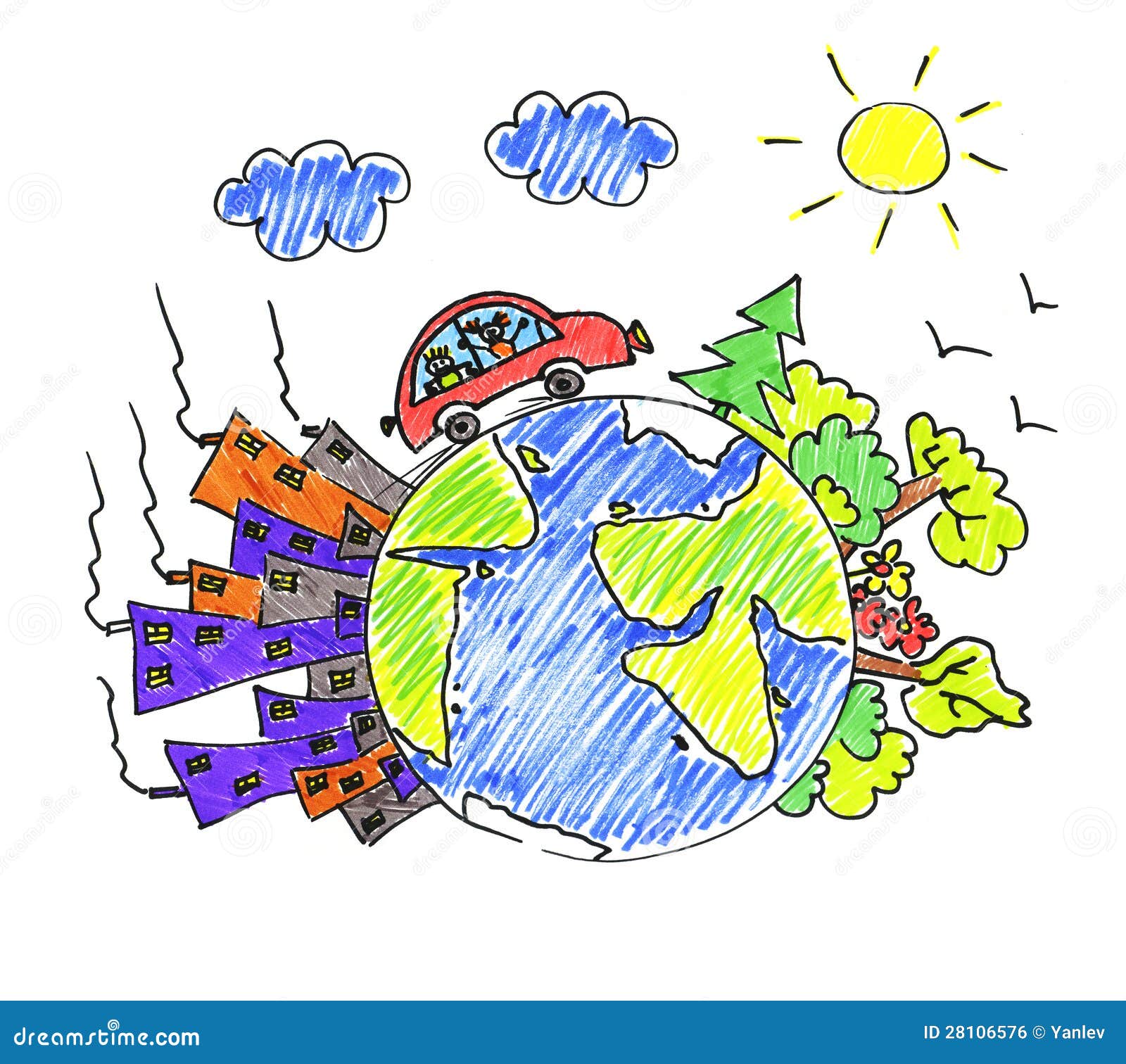 Milieu stock illustratie. Illustration of schilderij - 28106576