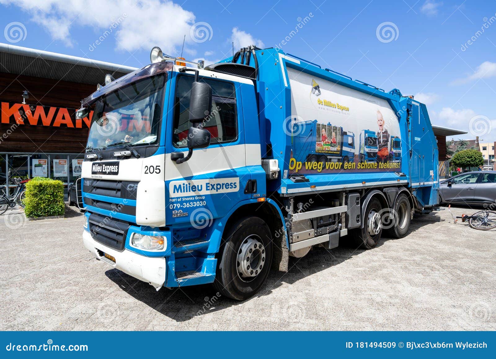 Renewi Garbage Truck, Garbage For Recycling Collection Truck In Street ...