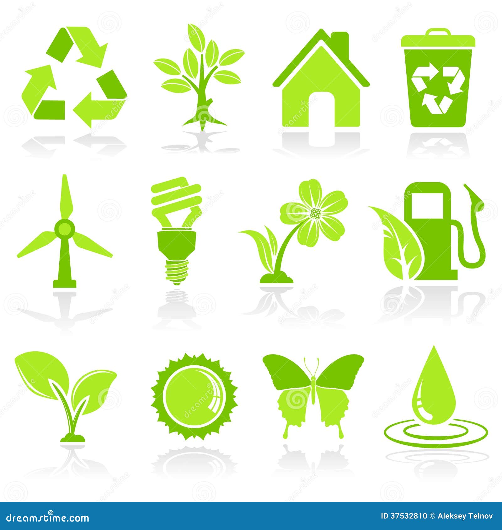 Milieupictogrammen vector illustratie. Illustration of blad - 37532810