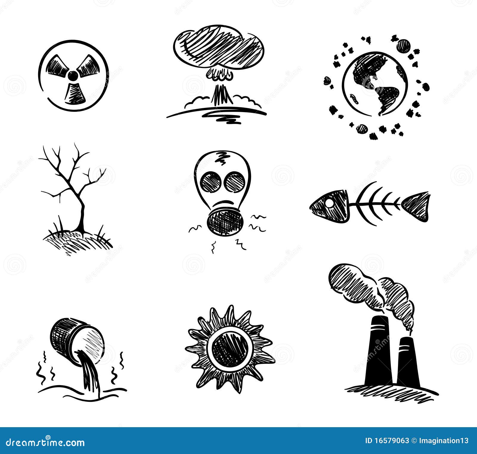 Milieuvervuiling vector illustratie. Illustration of illustratie - 16579063