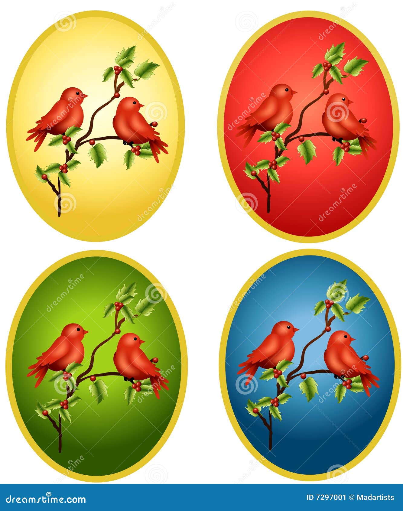 Milieux D'ovale De Cardinaux Illustration Stock - Illustration du ...