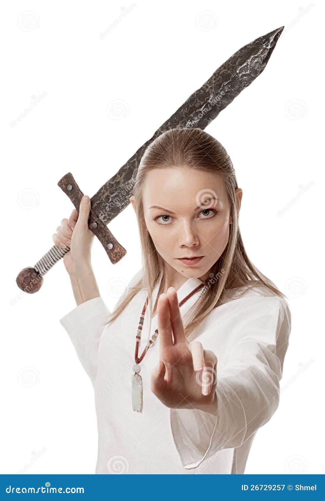 Militant girl stock image. Image of supernatural, model - 26729257