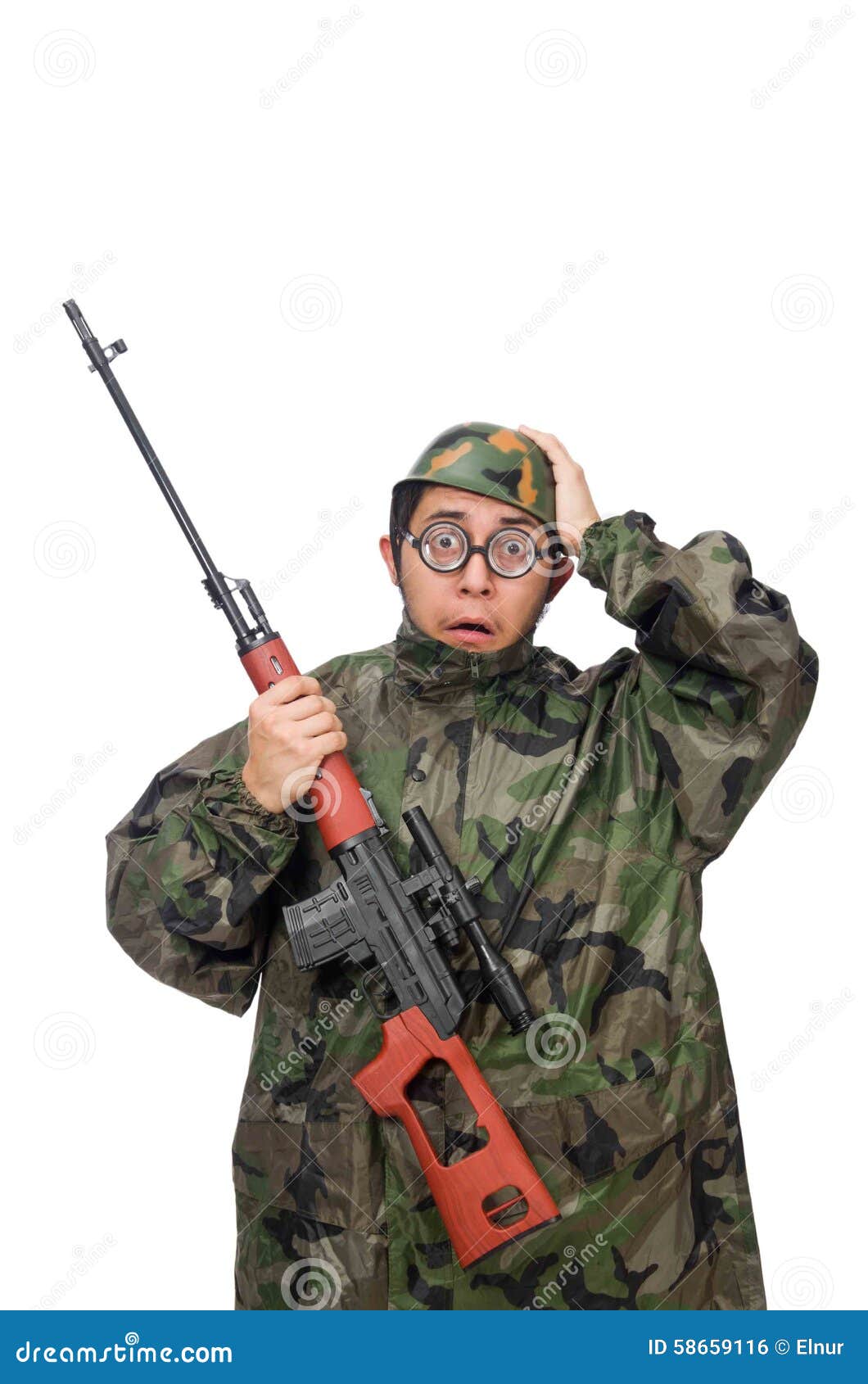 Militar Com Uma Arma Isolada No Branco Foto de Stock - Imagem de luta ...