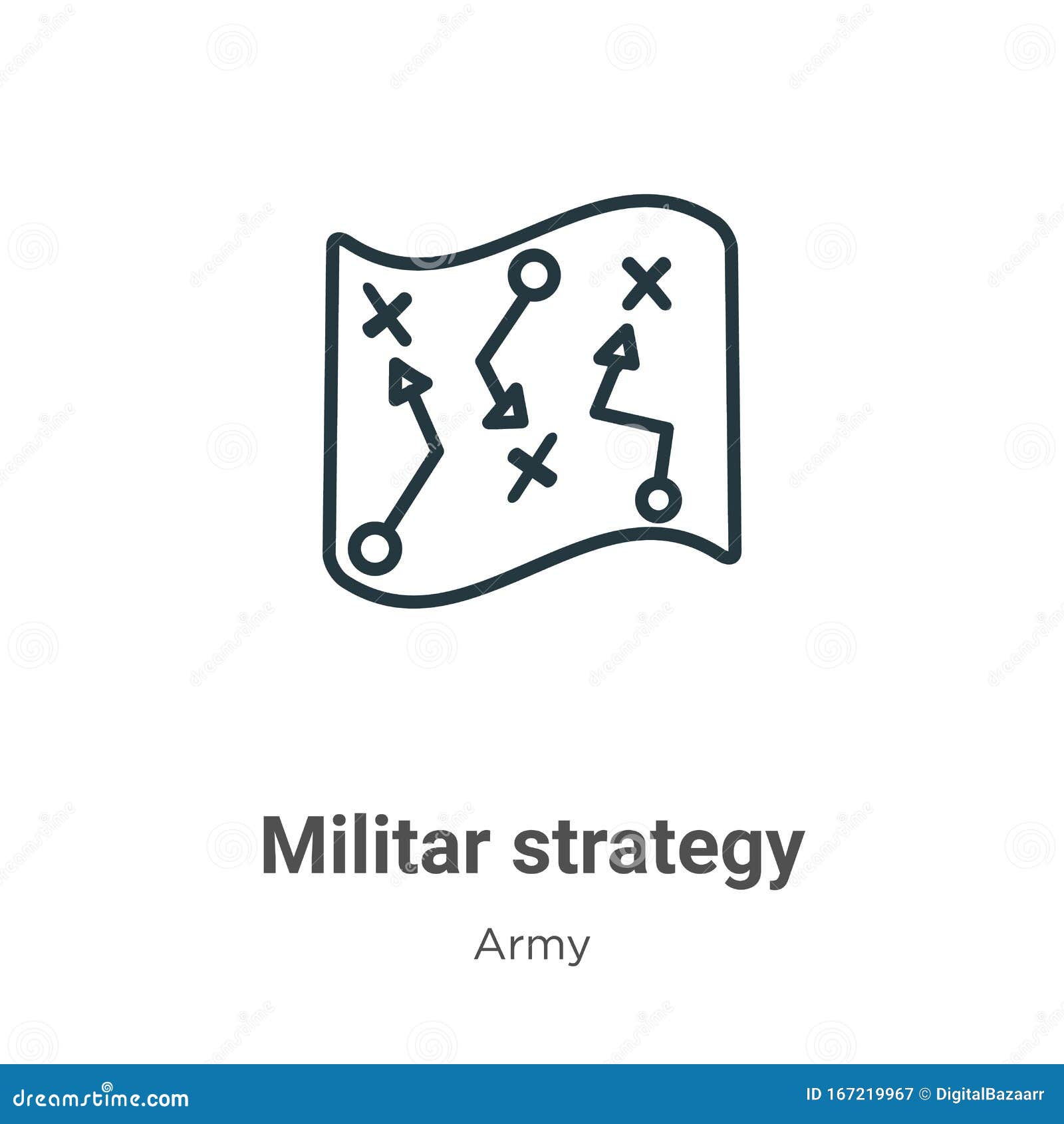 Militar Strategy Icon In Trendy Design Style. Militar Strategy Icon ...
