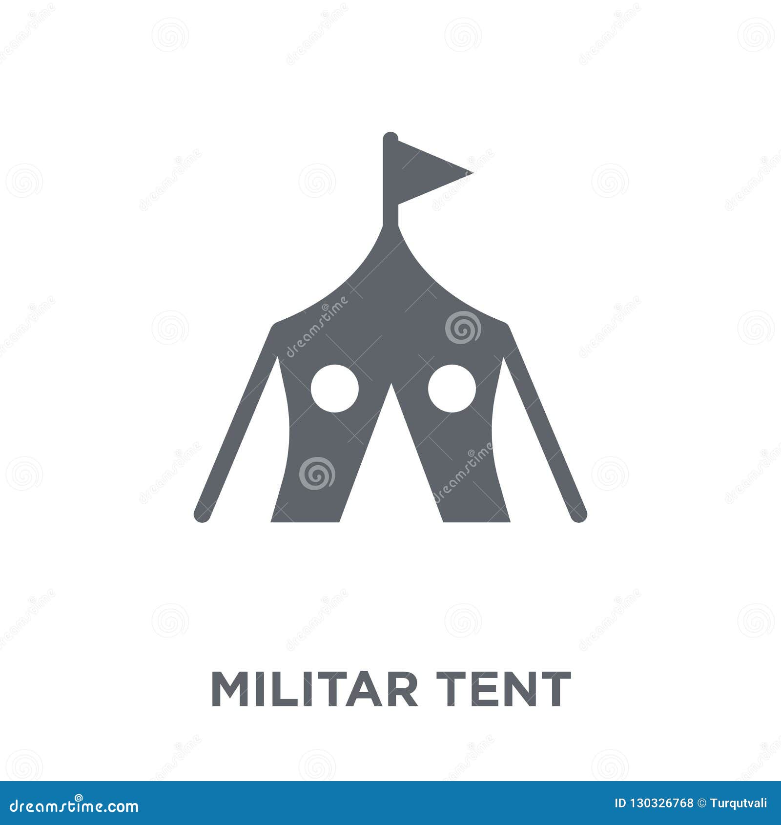 Militar Tent Outline Icon. Isolated Line Vector Illustration From Army ...