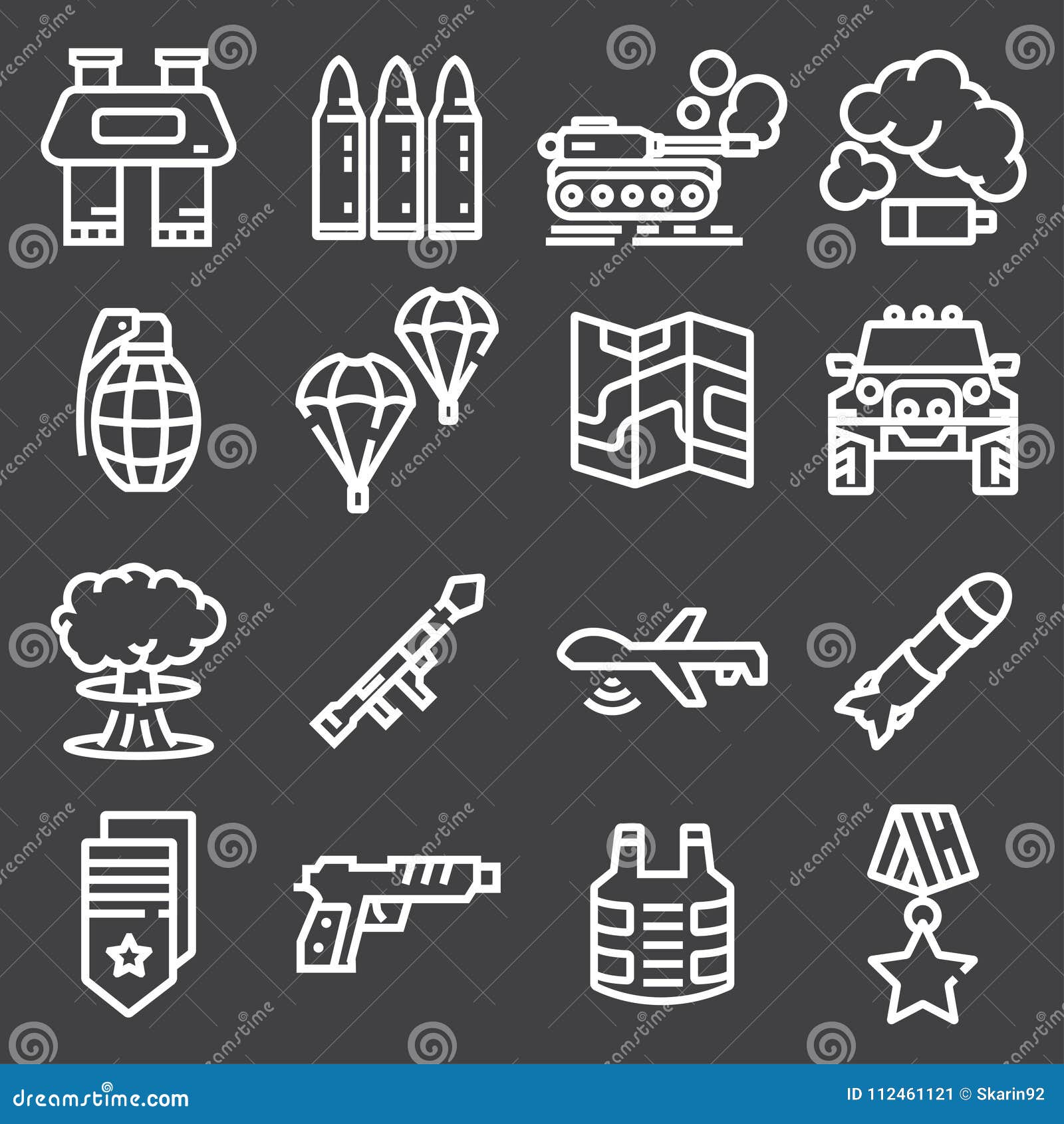 Militares E Iconos De La Guerra Stock de ilustración - Ilustración de ...