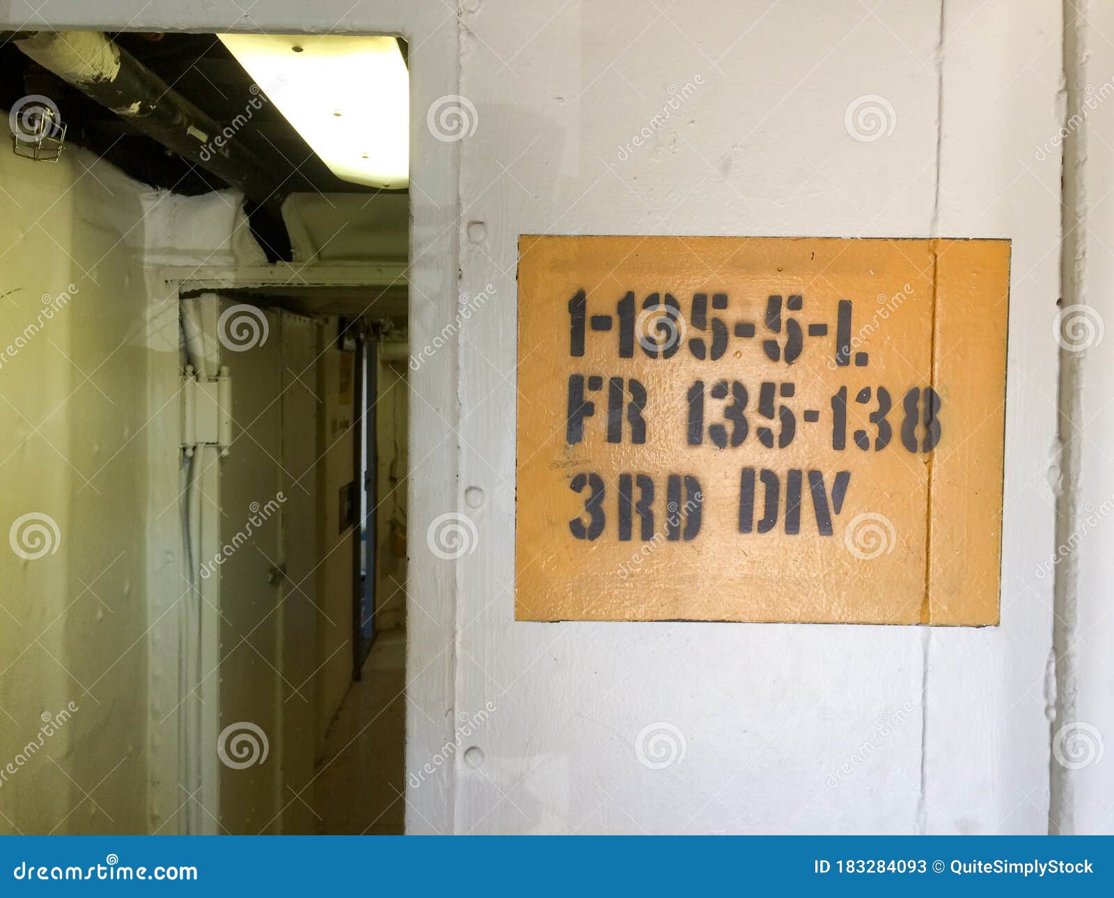Military Acronym Text Code Stencil on Wall Yellow and White Editorial ...