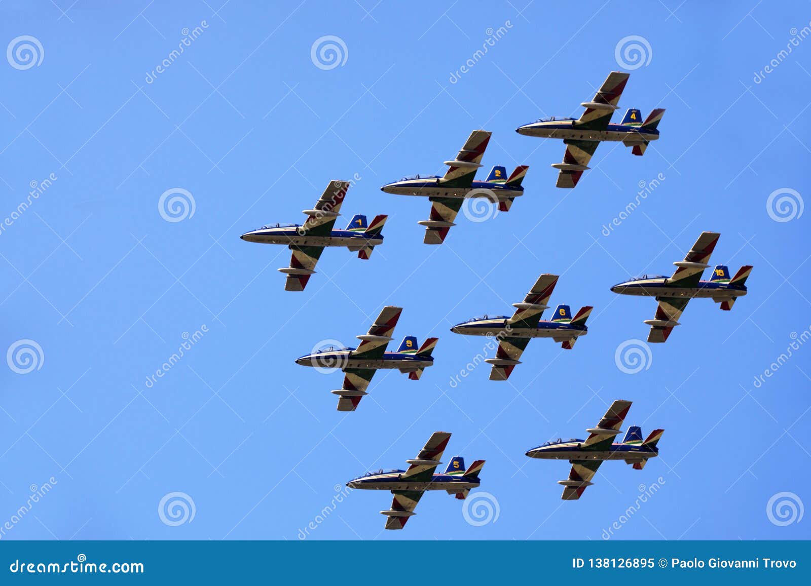 Military Airbase Cameri, the Italian Acrobatic Team `Frecce Tricolori ...