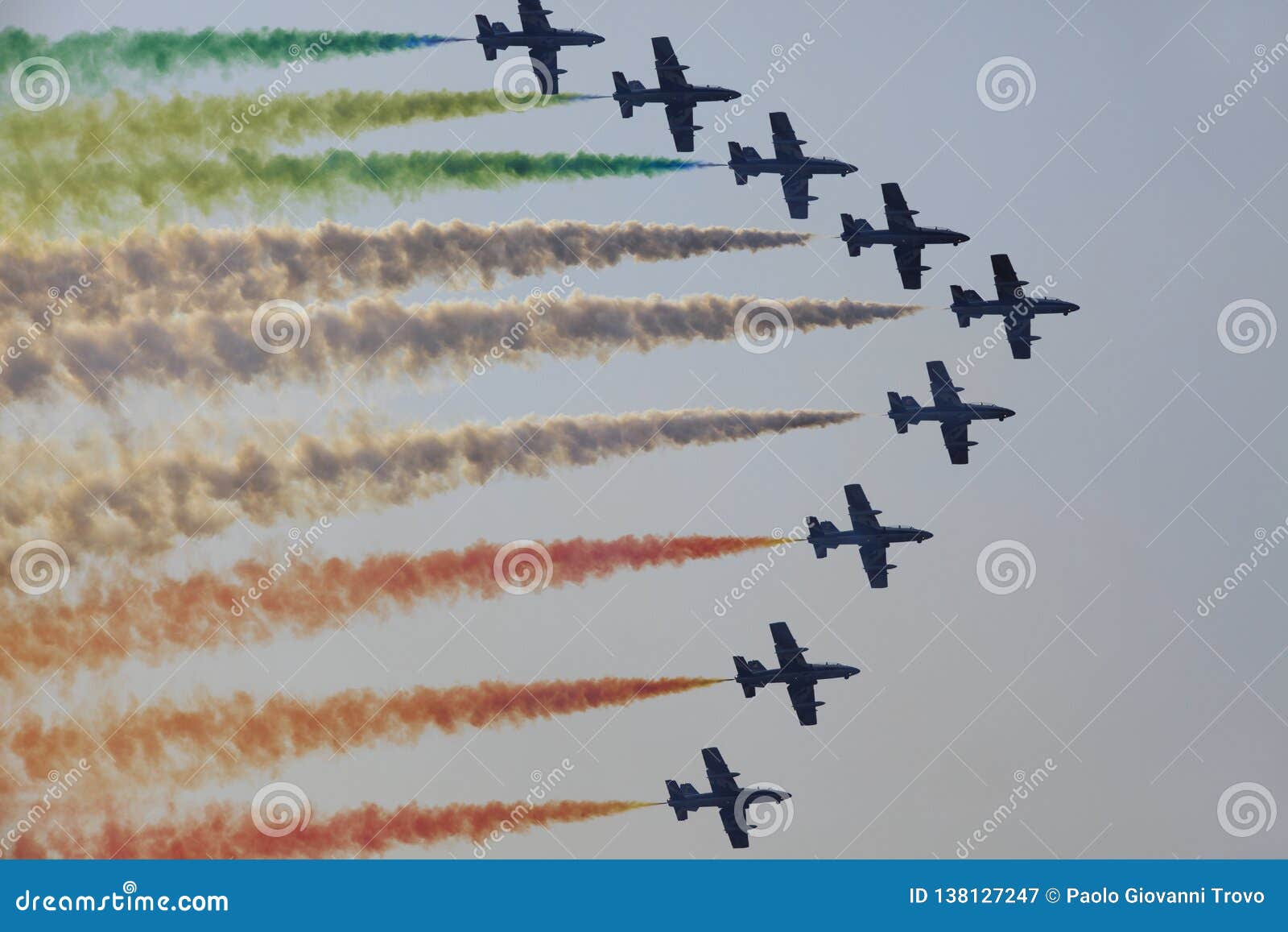 Military Airbase Cameri, the Italian Acrobatic Team `Frecce Tricolori ...