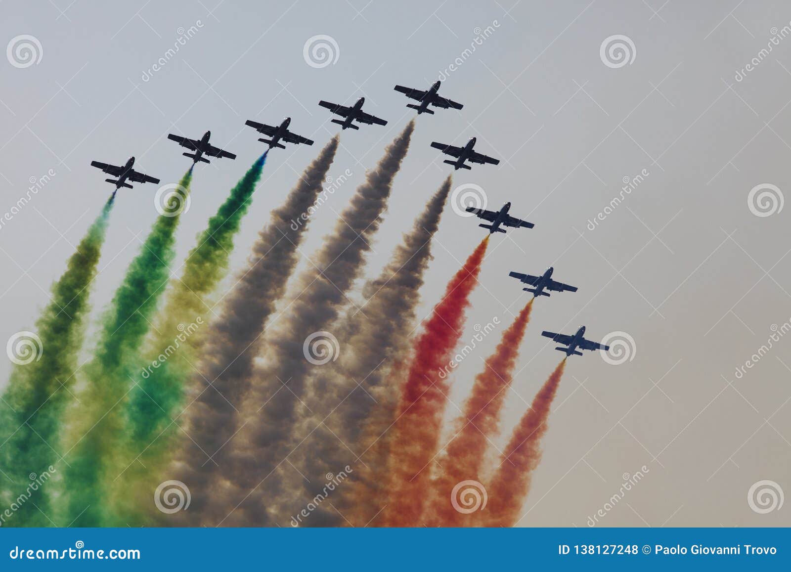 Military Airbase Cameri, the Italian Acrobatic Team `Frecce Tricolori ...
