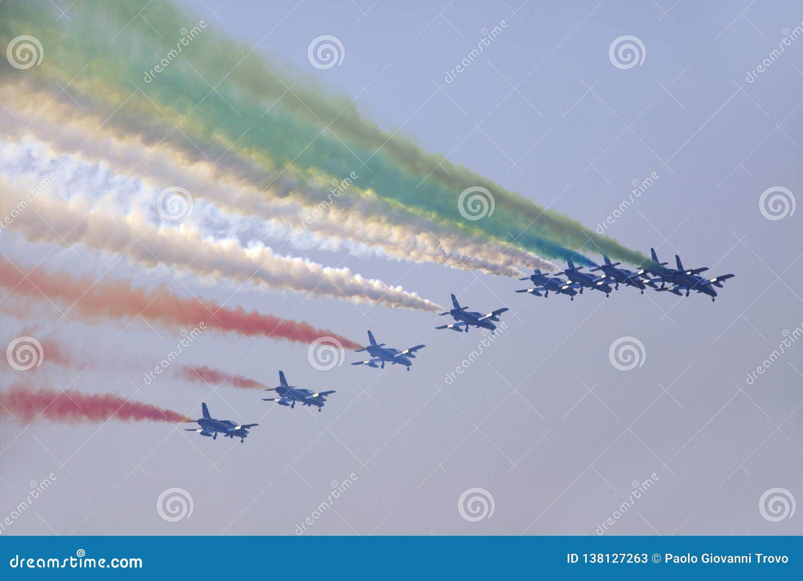 Military Airbase Cameri, the Italian Acrobatic Team `Frecce Tricolori ...