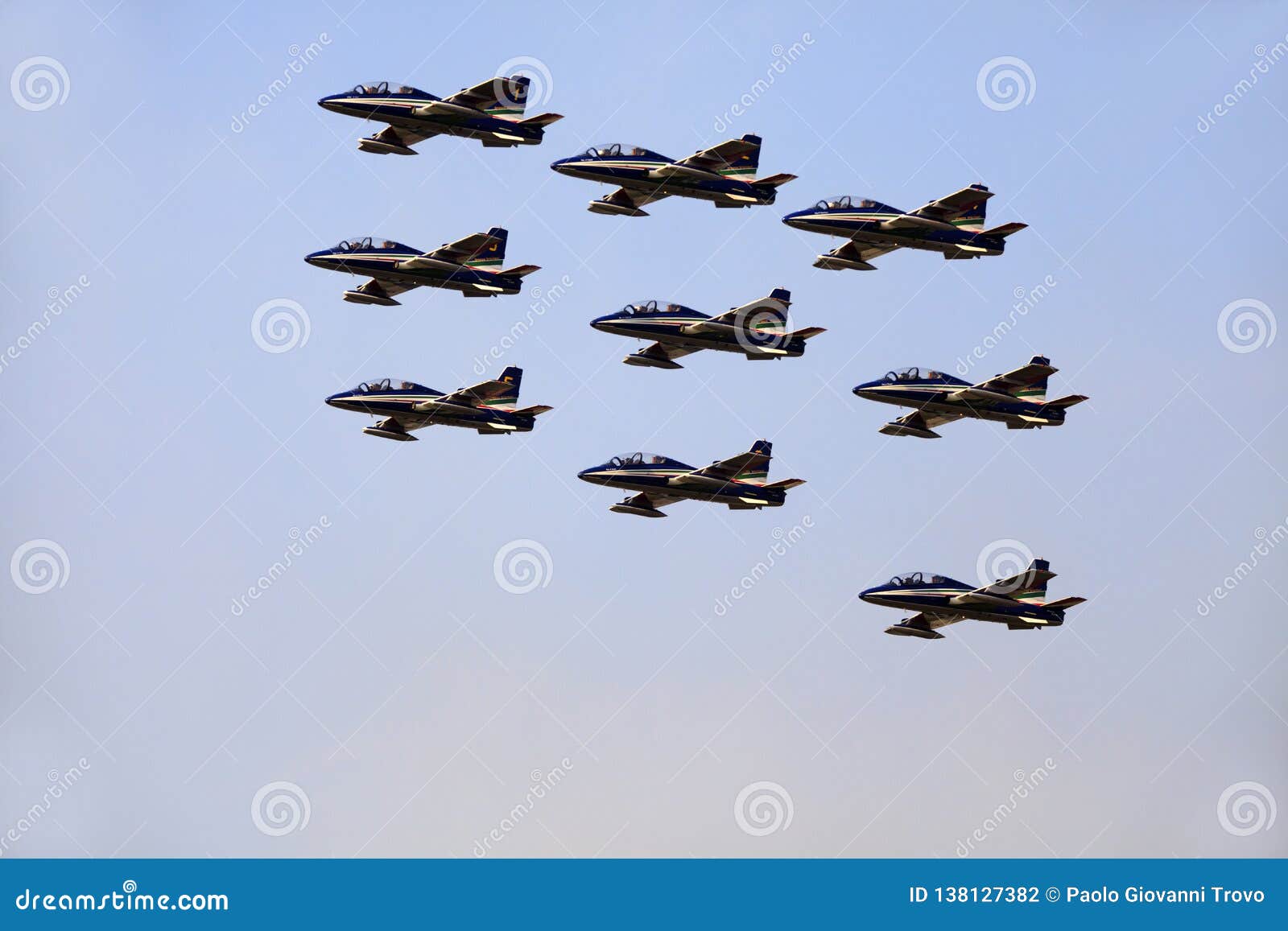 Military Airbase Cameri, the Italian Acrobatic Team `Frecce Tricolori ...