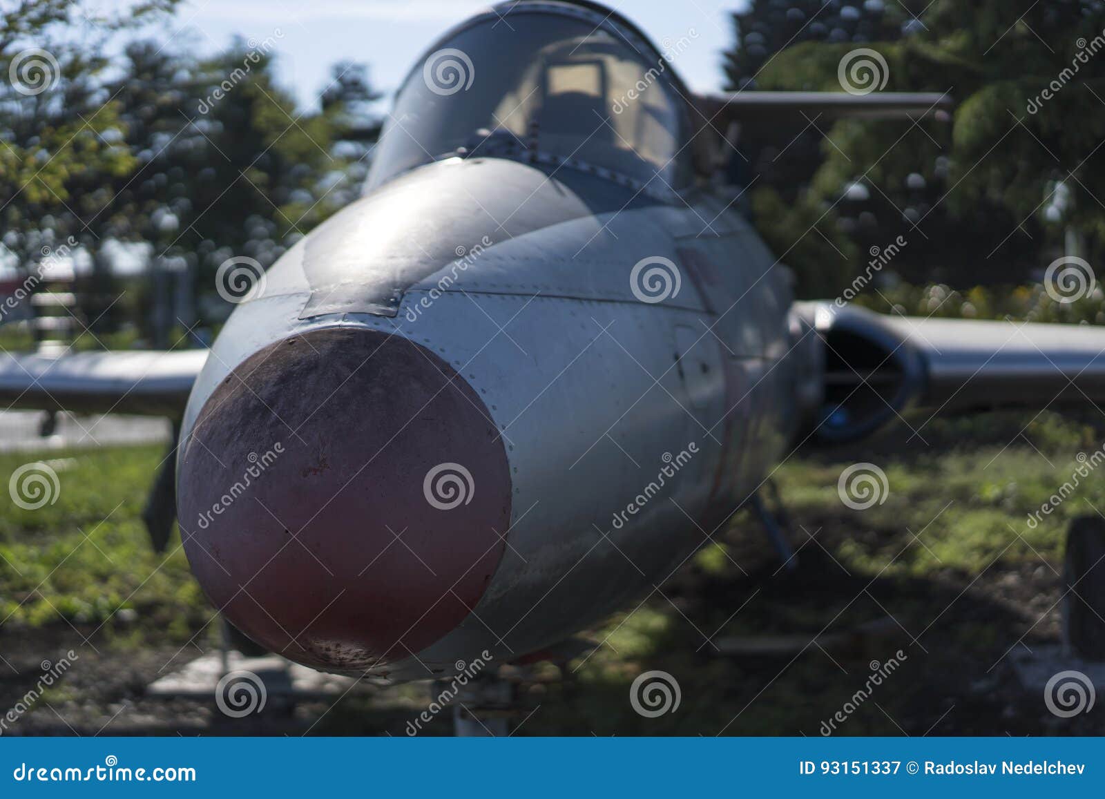 Military Aircraft Front View Stock Image - Image of airplane, damaged ...