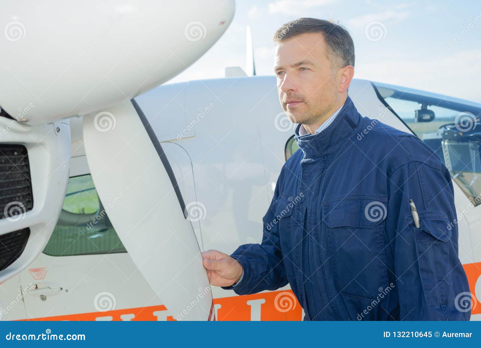 The Military Aircraft Operator Stock Image - Image of maintenance ...