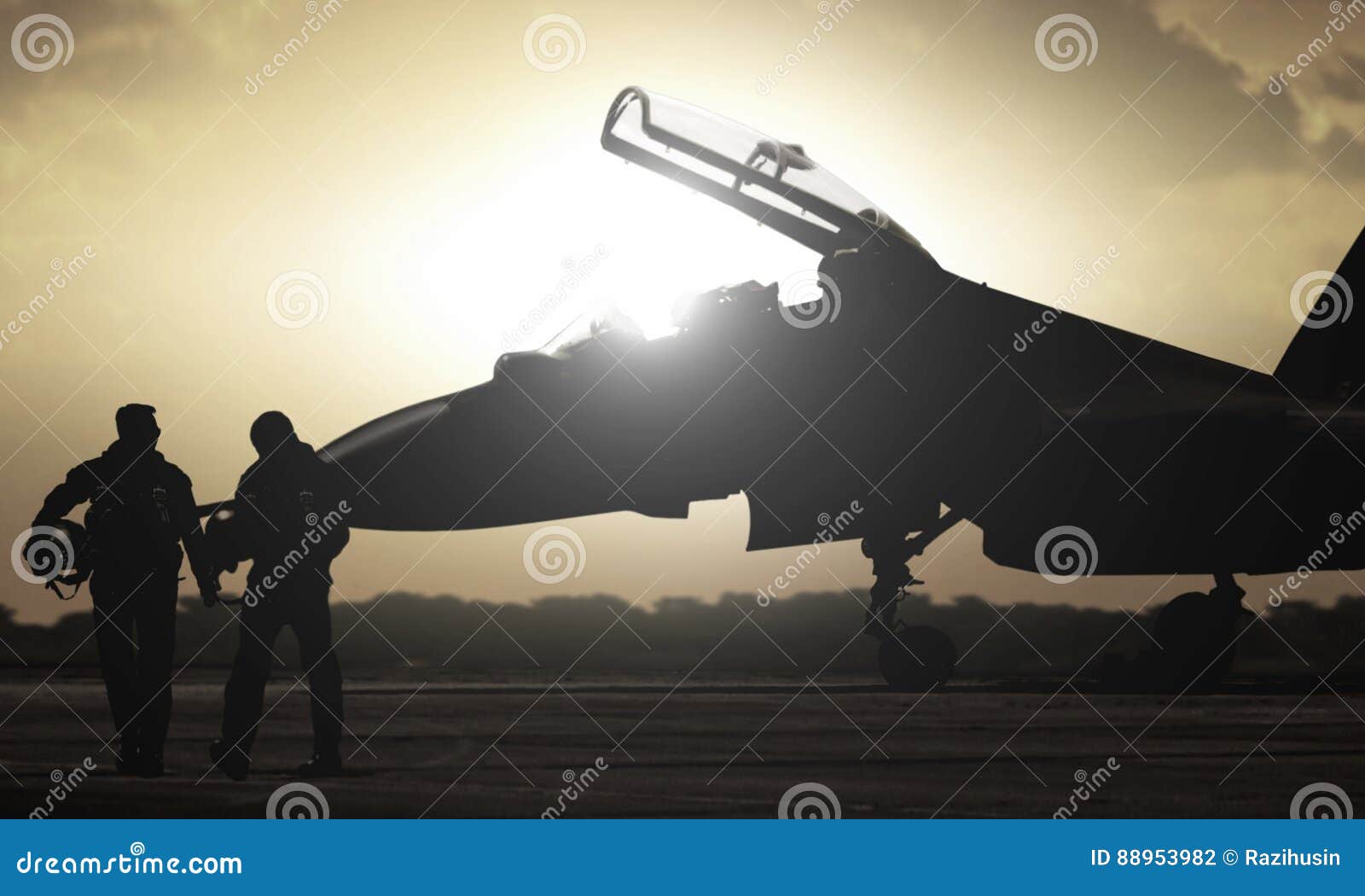 Military Aircraft Pilot Walking during Sunset Editorial Photography ...