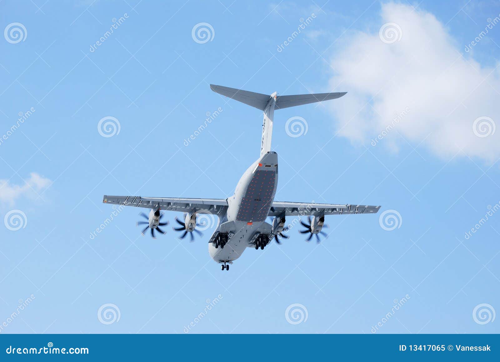 Military Airplane with Four Helix Stock Image - Image of transportation ...