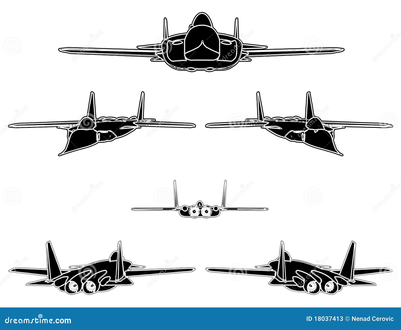 Military Airplanes Vector 03 | CartoonDealer.com #18037410