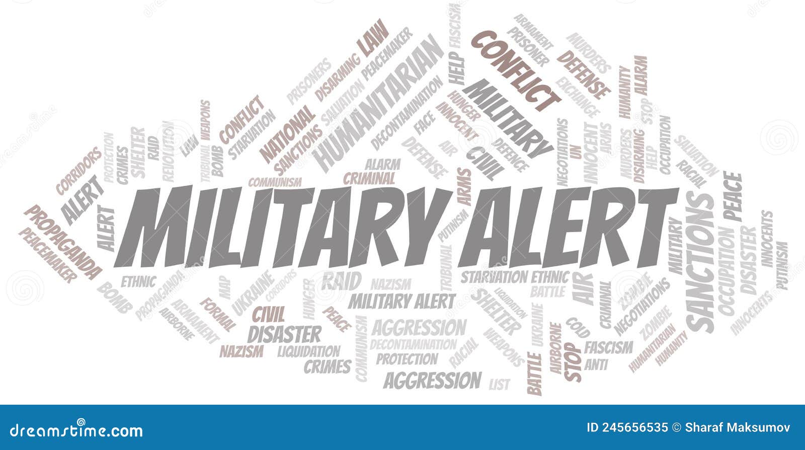 Military Alert Word Cloud. Vector Made with the Text only. Stock Vector ...