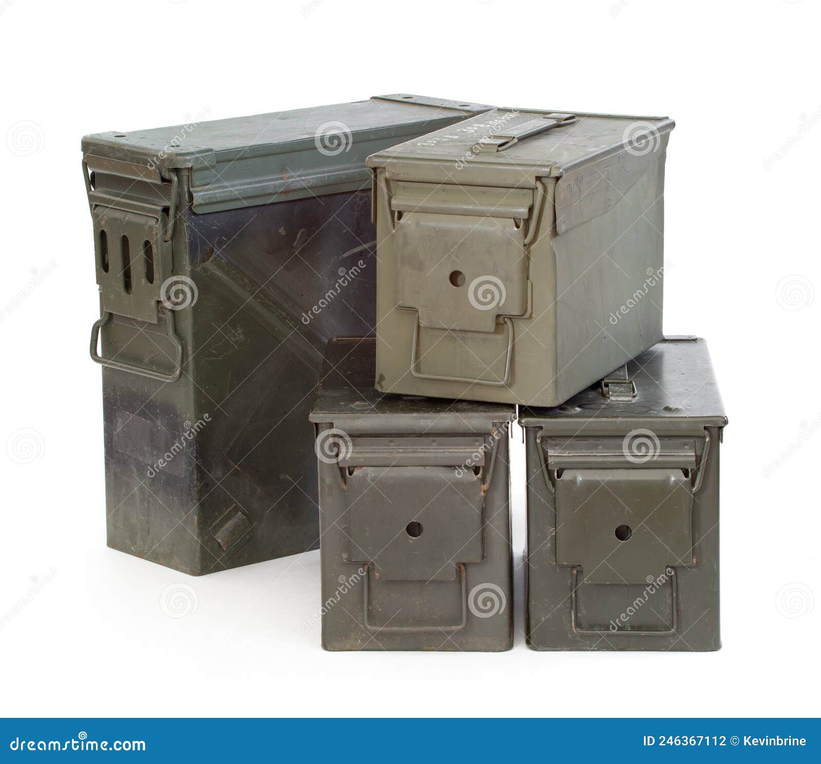 Military Ammunition Boxes stock photo. Image of concept - 246367112
