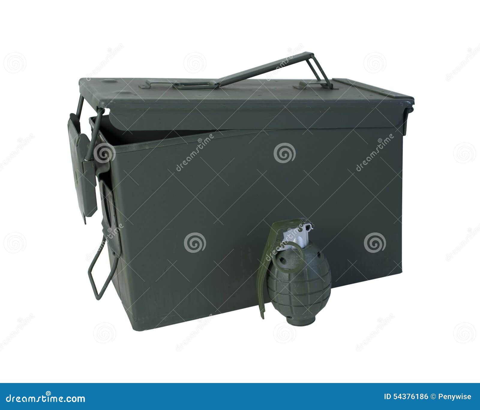 Military Ammunition Case and Hand Grenade Stock Photo - Image of case ...