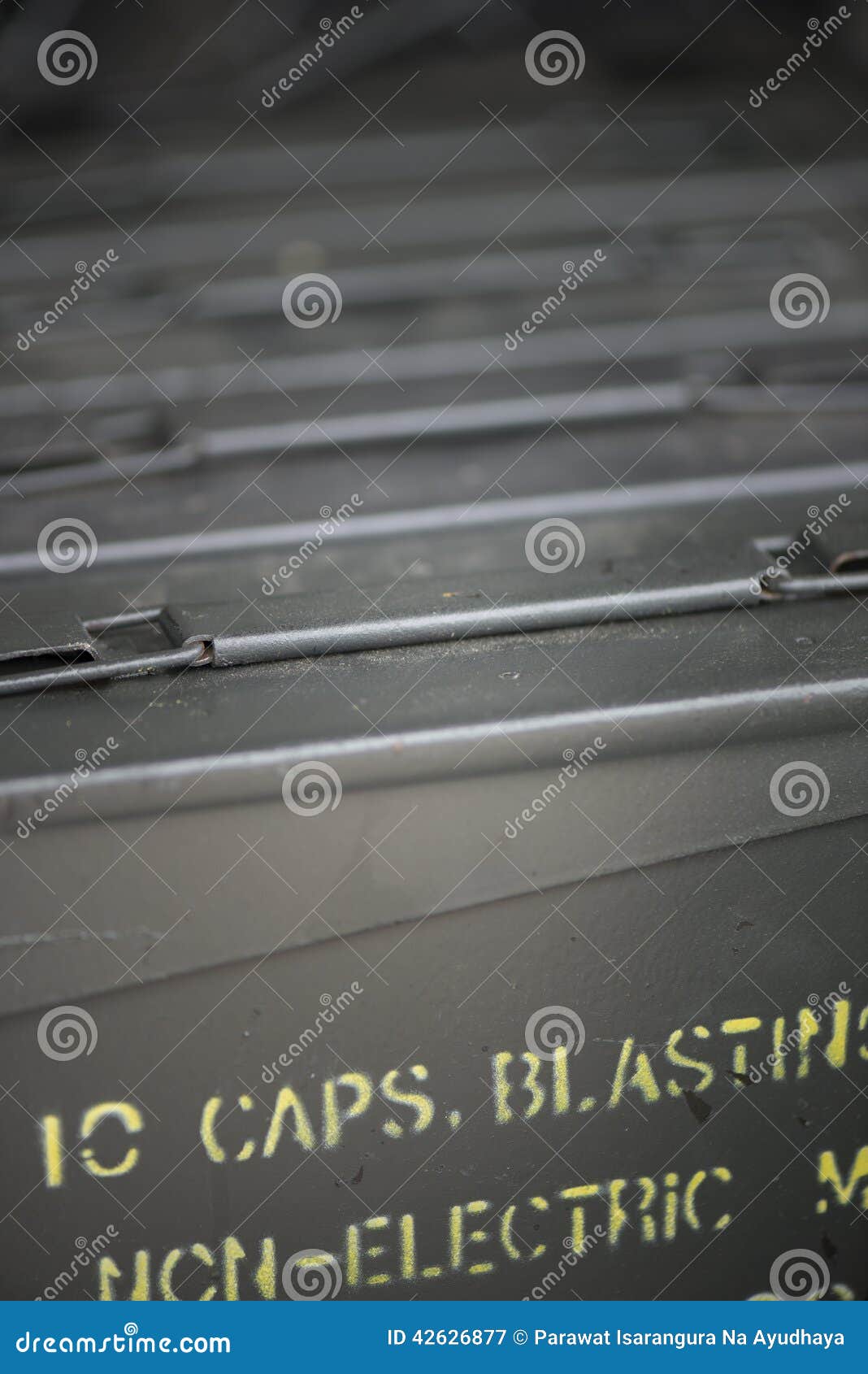 Military ammunition crate. stock image. Image of army - 42626877
