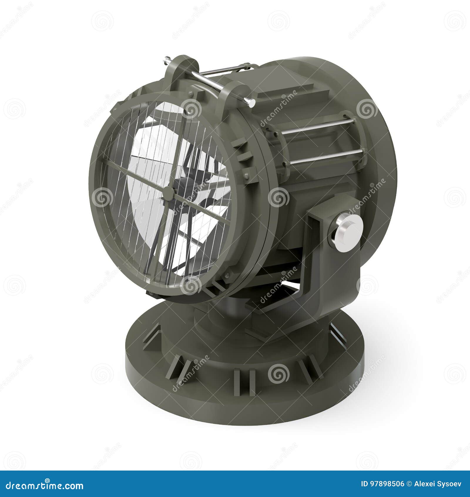 Military Antiaircraft Searchlight Stock Illustration - Illustration of ...