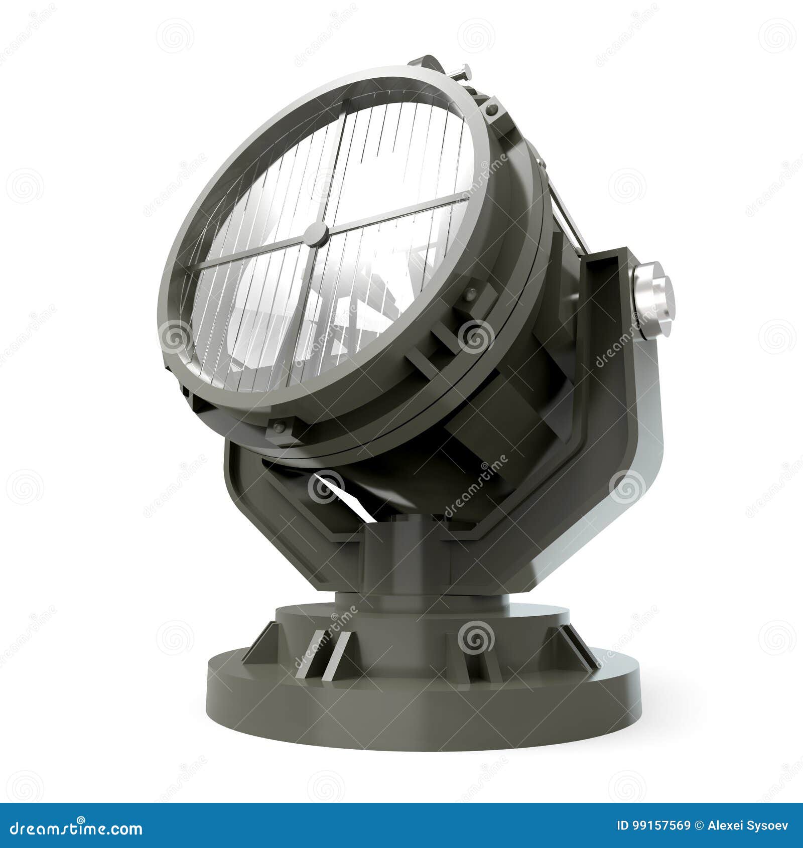 Military Antiaircraft Searchlight Stock Illustration - Illustration of ...