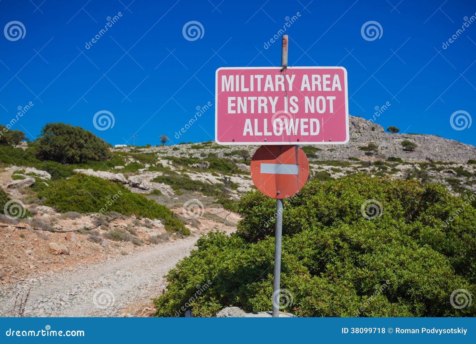 Military Area No Entry Sign Stock Photo - Image of guard, green: 38099718