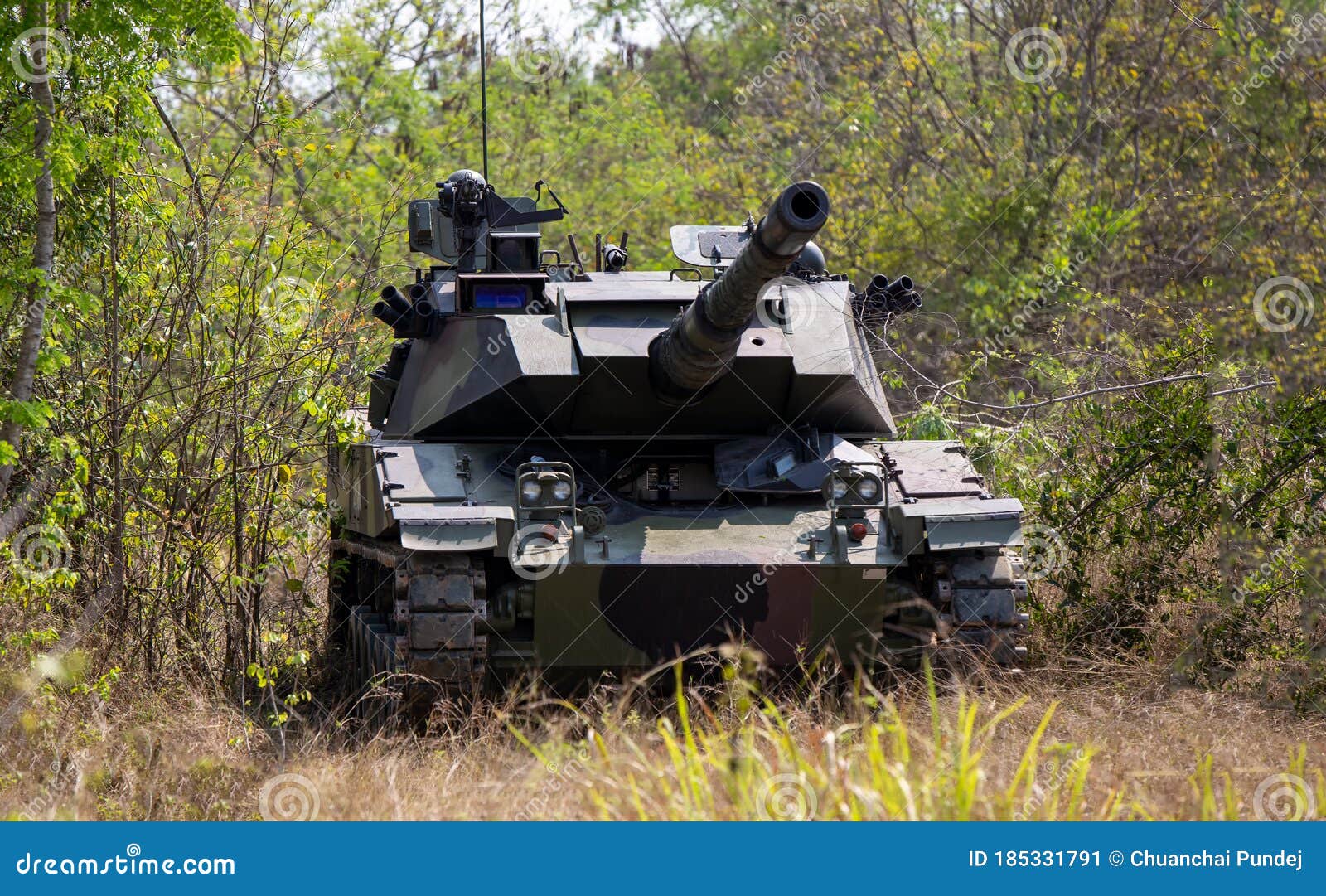 Military Armor Tank in the Forest Stock Image - Image of transportation ...