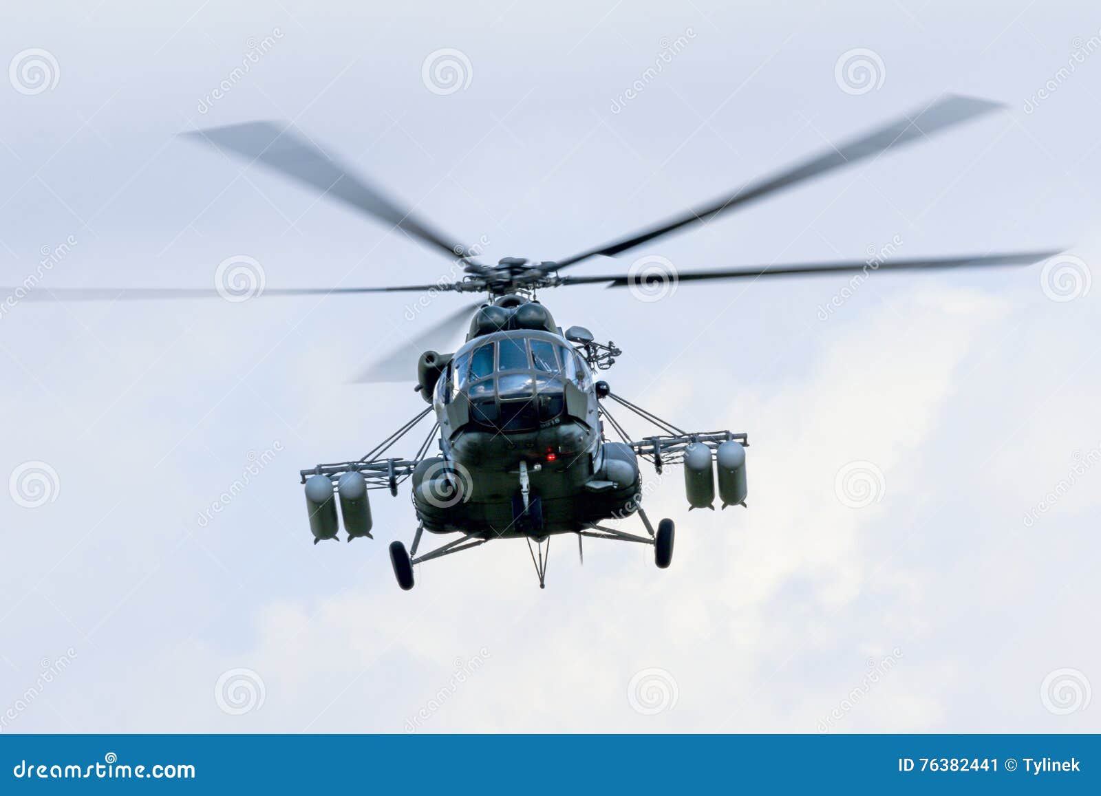 Military attack helicopter editorial photo. Image of weapon - 76382441