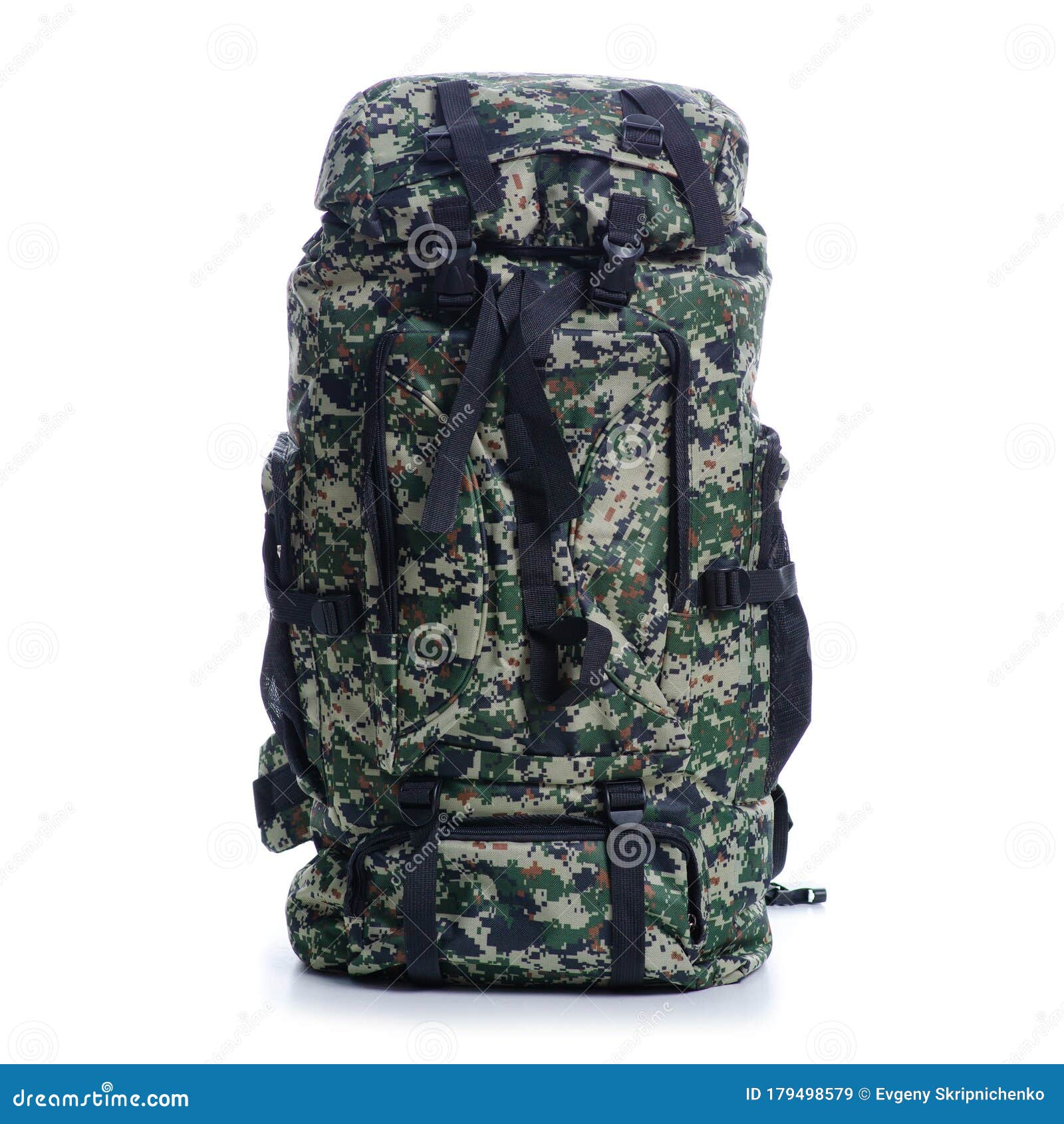 Military backpack hiking stock image. Image of luggage - 179498579