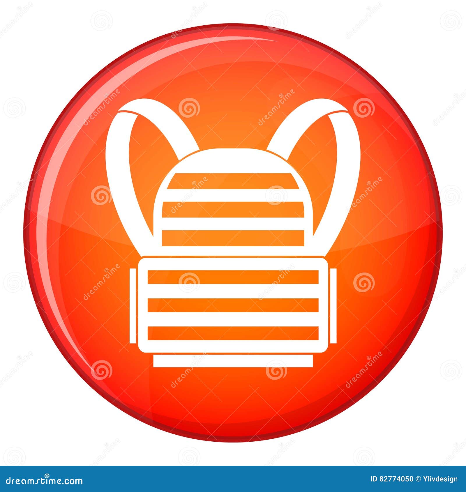 Military Backpack Icon, Flat Style Stock Vector - Illustration of camp ...